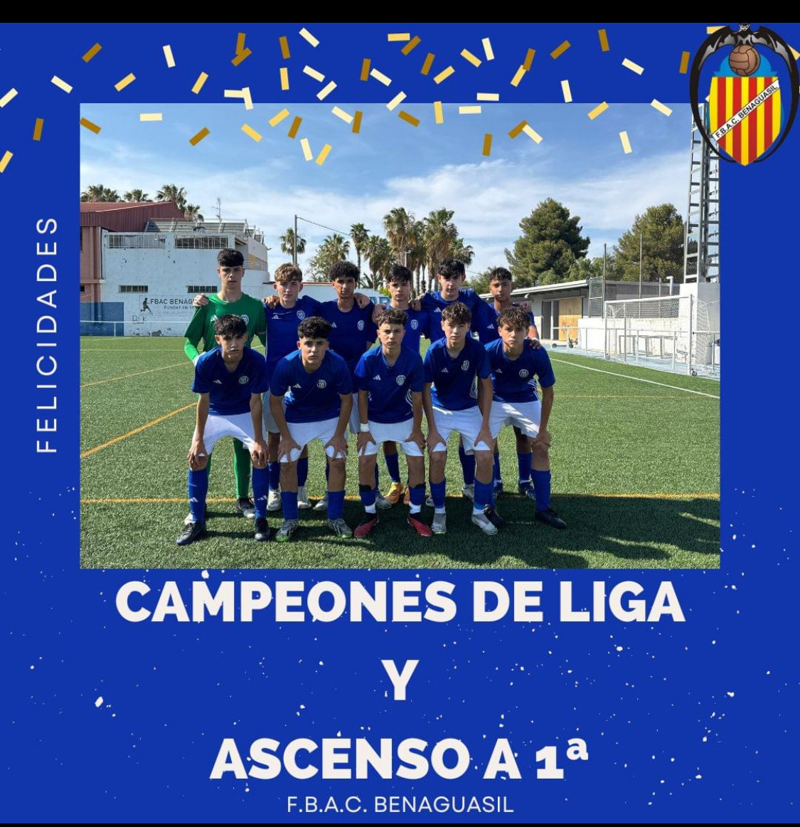 FBAC Benaguasil B, campeón y ascenso a Primera Regional Cadete ...